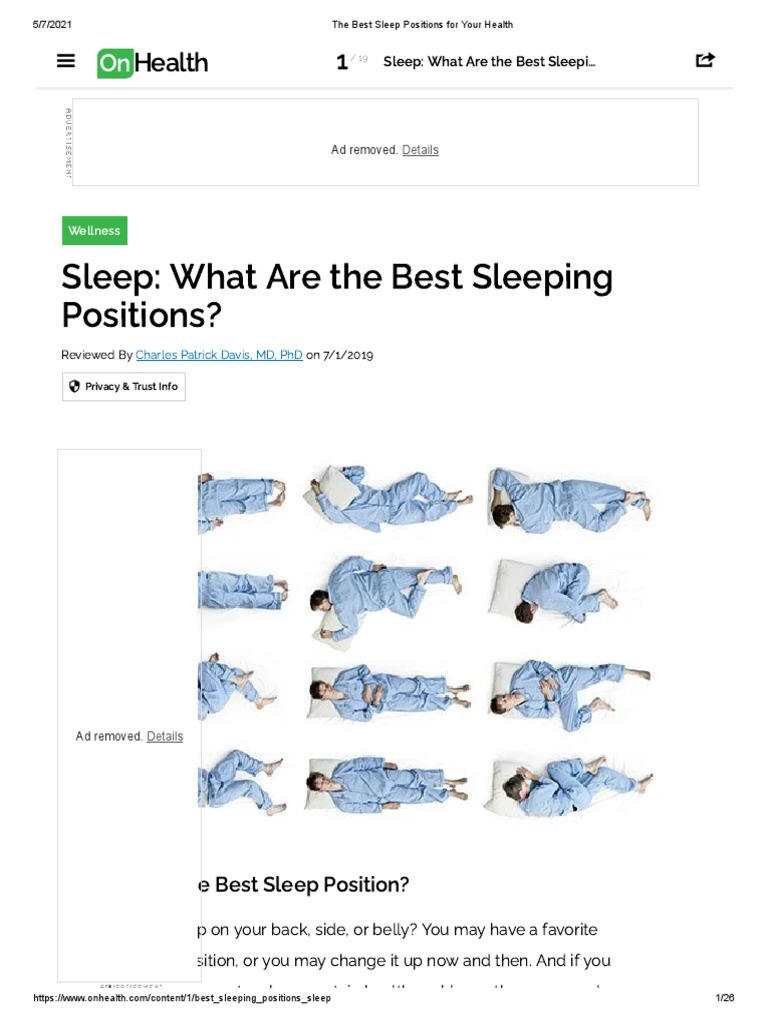 The Best Sleep Positions For Your Health - Davis, C | PDF | Sleep Apnea ...