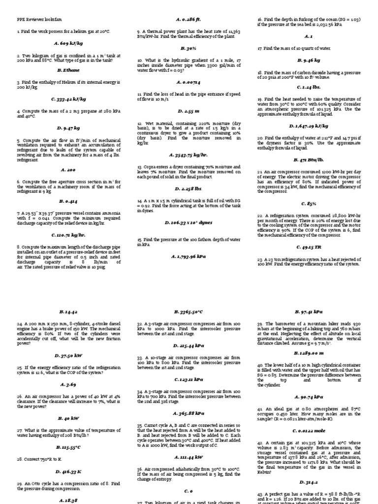 PPE Reviewer Looksfam | PDF | Boiler | Steam Engine