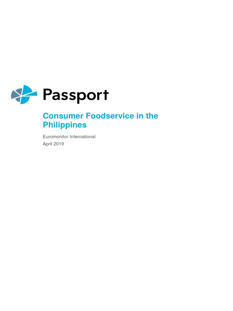 Consumer Foodservice in The Philippines | PDF | Foodservice | Inflation