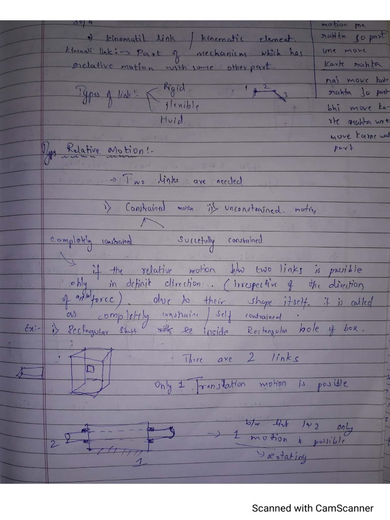 Theory of Machine Notes (Basics) | PDF