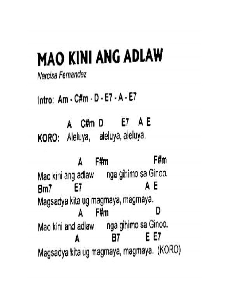 Mao Kini Ang Adlaw | PDF