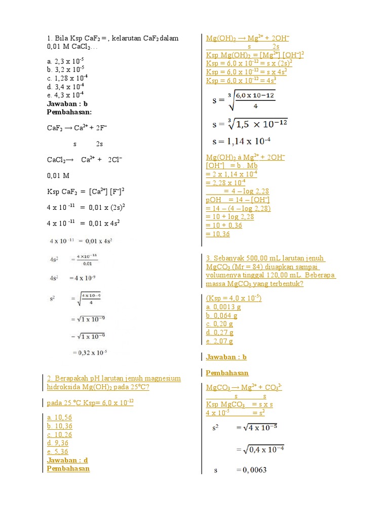SOA SOAL Tentang KSP | PDF