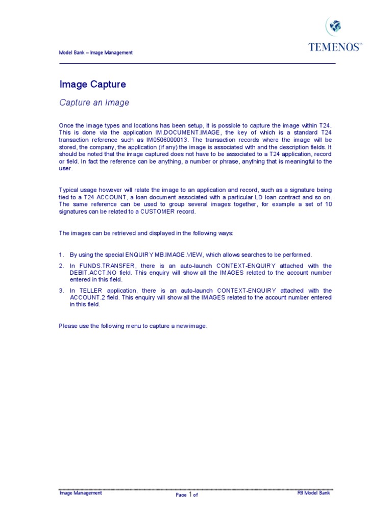 Image Capture-Image Enquiry T24 | PDF | Icon (Computing) | Financial ...