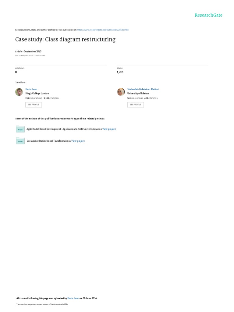 Case Study Class Diagram Restructuring | PDF | Inheritance (Object Oriented Programming ...