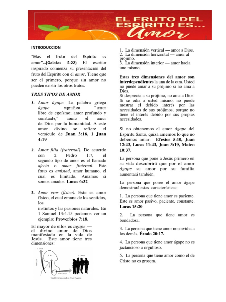 Fruto del Espíritu: Amor Ágape | PDF | Ética religiosa | Amor