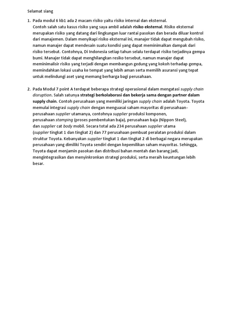 Diskusi 6 EKMA4371 | PDF