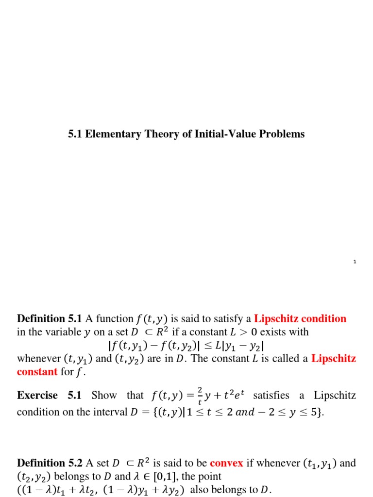 5.1 Elementary Theory of Initial-Value Problems | PDF | Functions And ...