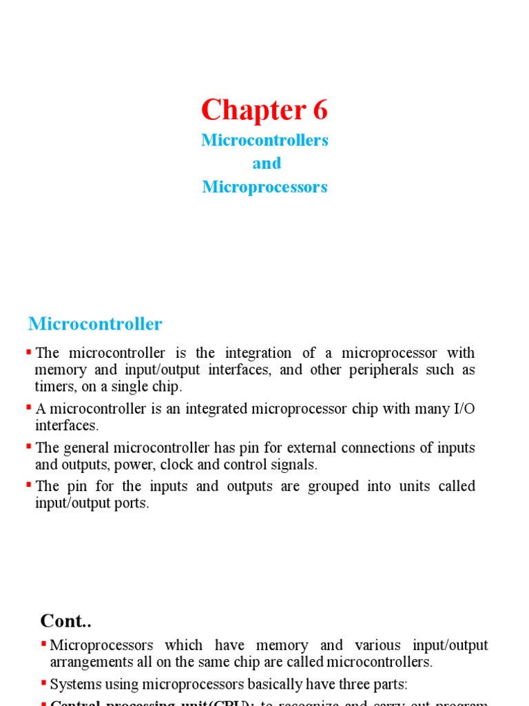 CH6 Microcontroller | PDF | Central Processing Unit | Microcontroller
