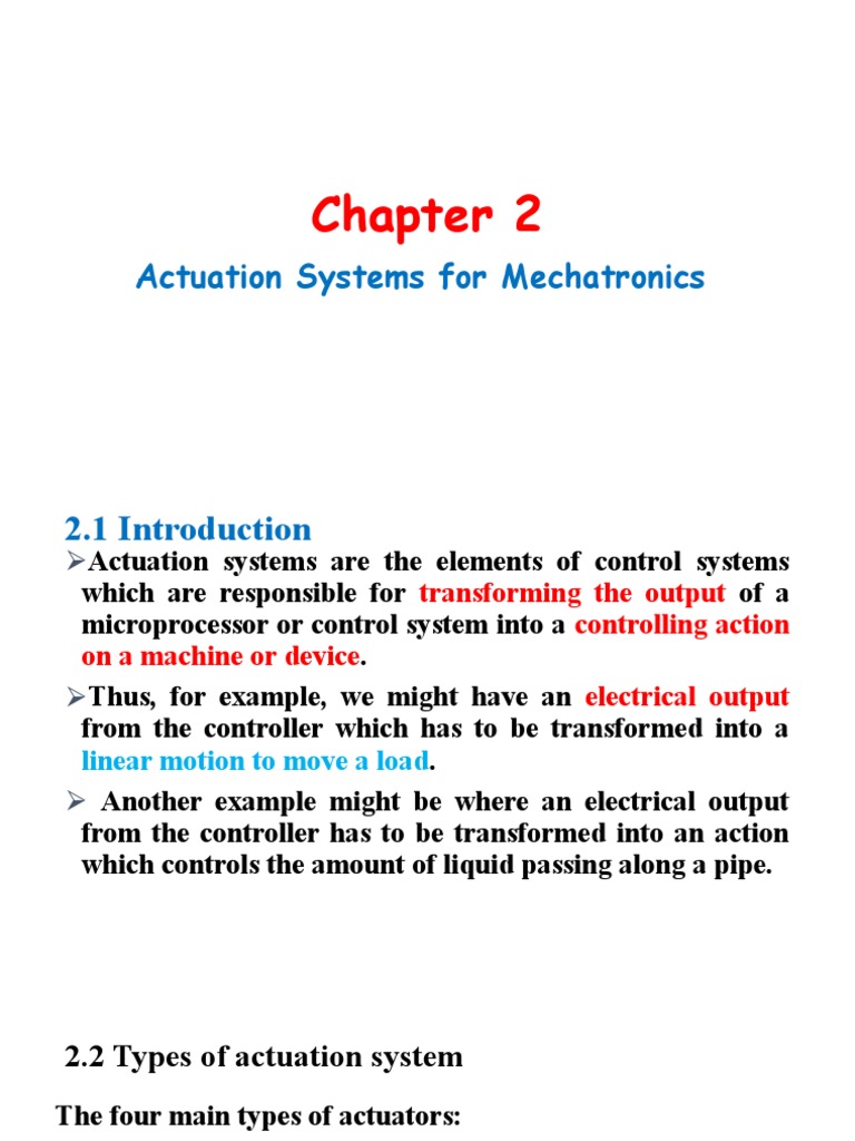 Chapter 2 - Two | PDF | Electric Motor | Actuator