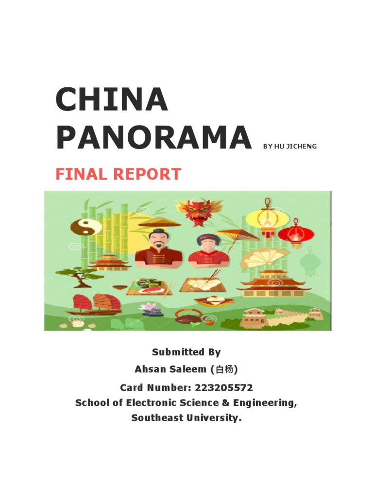 China Panorama-Final Report | PDF | Chinese Culture | Han Chinese
