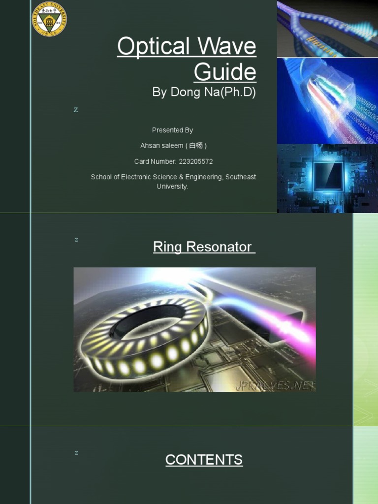 Optical Ring Resonators: Principles, Theory, Derivation, Applications ...