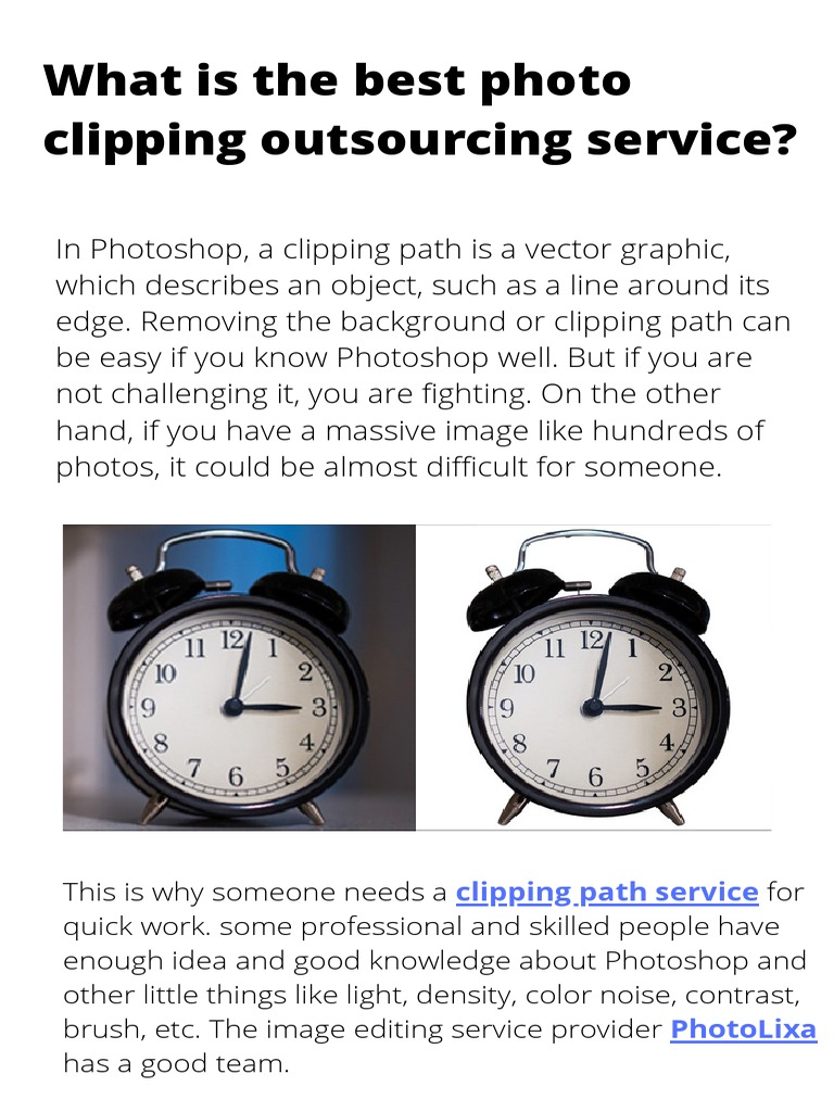 What Is The Best Photo Clipping Outsourcing Servic? | PDF | Image ...