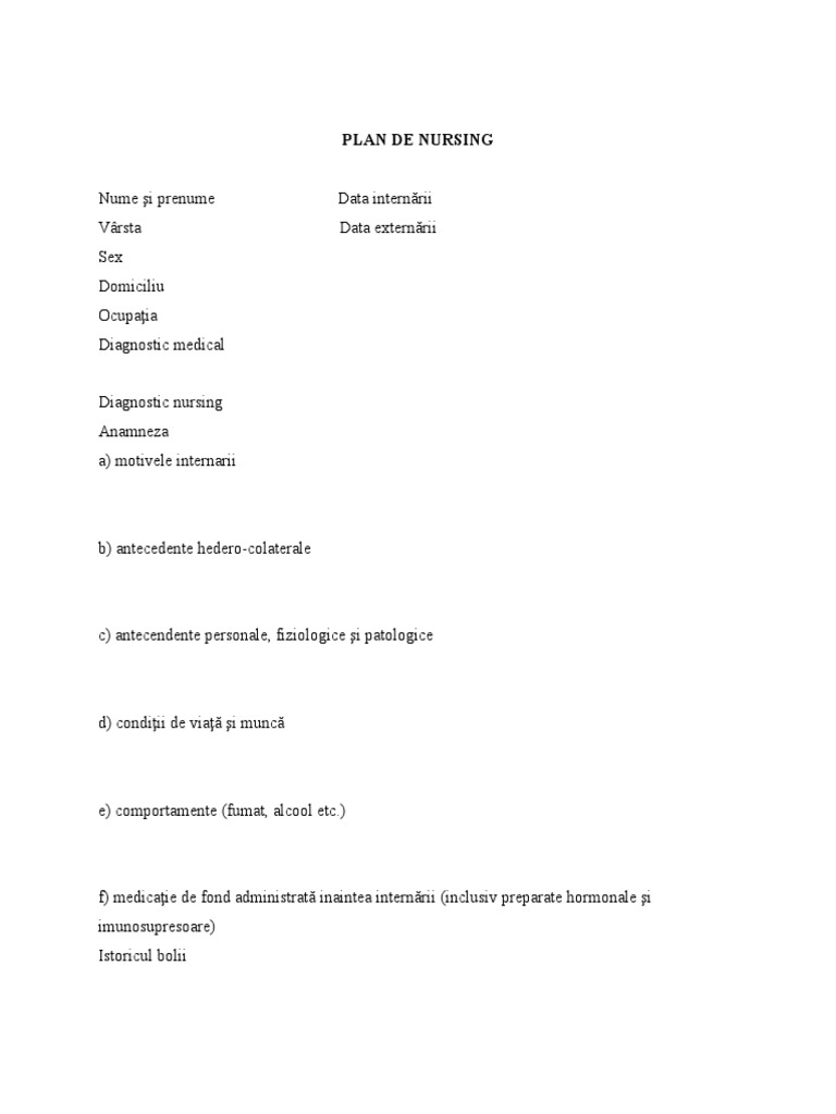 Plan Se Nursing Injectii | PDF
