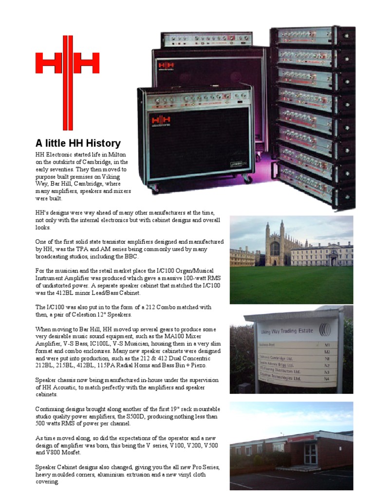A Little HH History | PDF | Loudspeaker | Sound Production