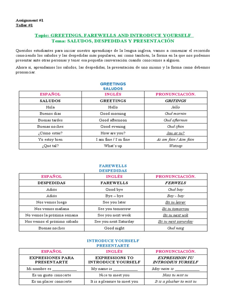 Cycle 3 - Greetings and Farewells | PDF