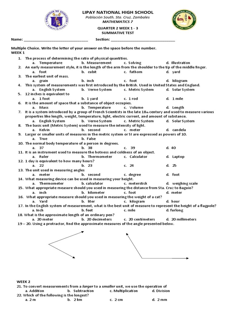 Math 7 - Summative Test Q2 | PDF | Equations | Polynomial