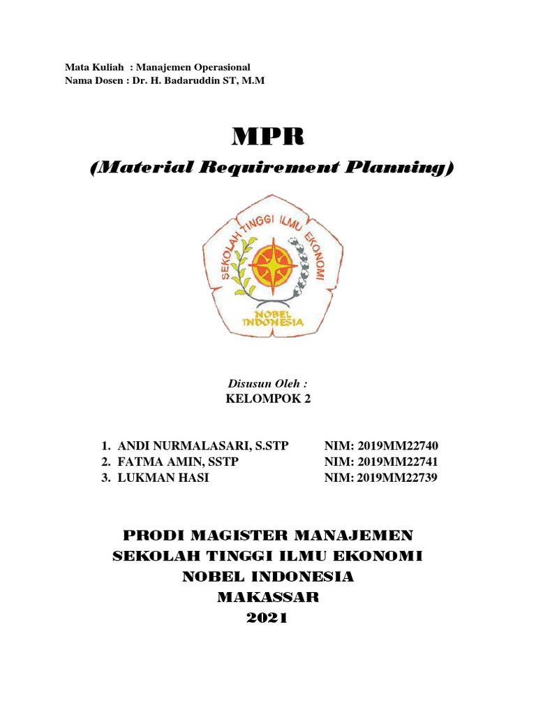 Tugas M.operasional (Kelompok 2) | PDF
