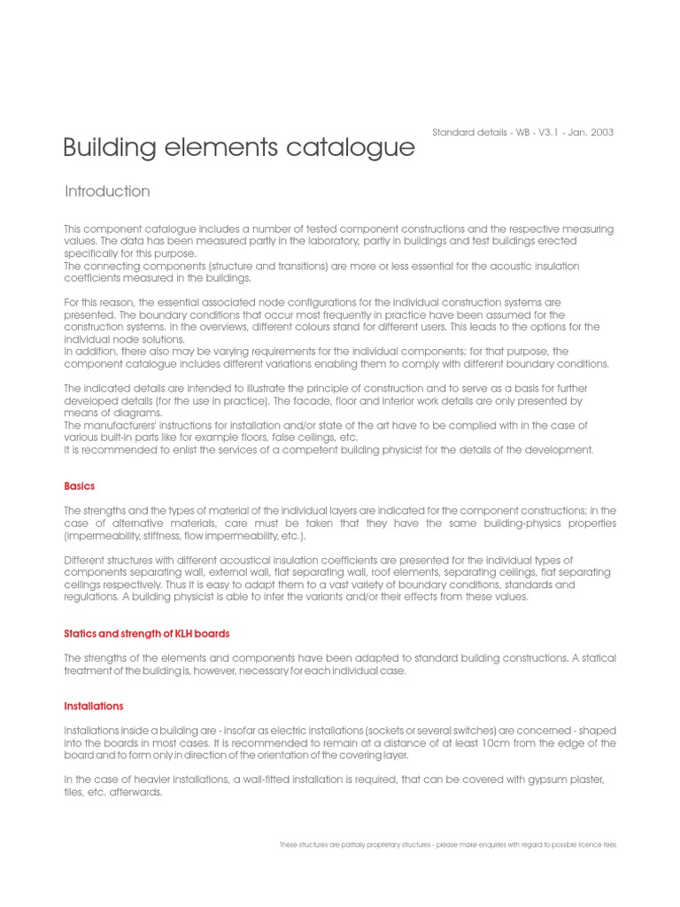 Building Elements Catalogue: Standard Details - WB - V3.1 - Jan. 2003 ...