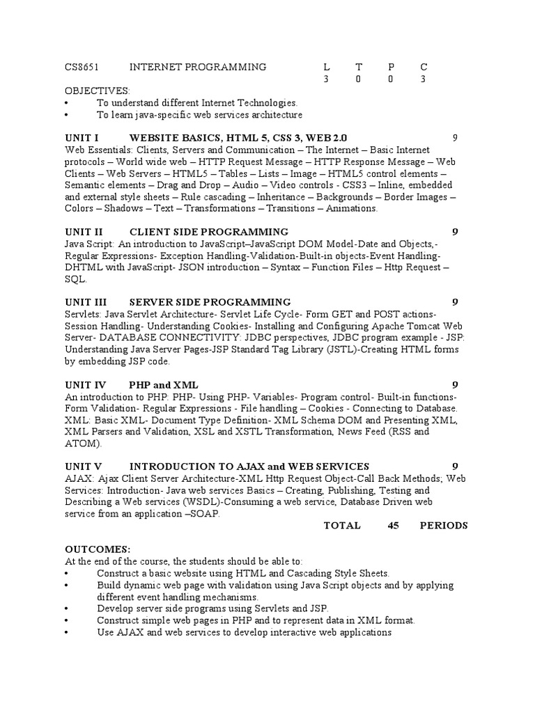 Unit I Website Basics Html 5 Css 3 Web 20 Pdf World Wide Web Internet And Web