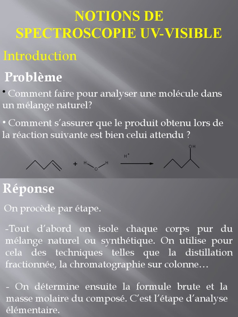 Cours Spectrophotométrie Uv Visible | PDF | Spectroscopie ultraviolet ...
