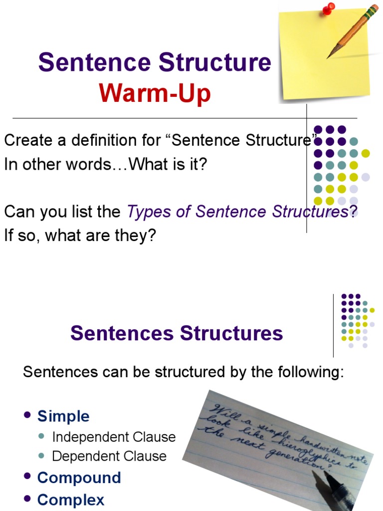 Sentence Structure Simple, Compound and Complex | PDF | Clause ...
