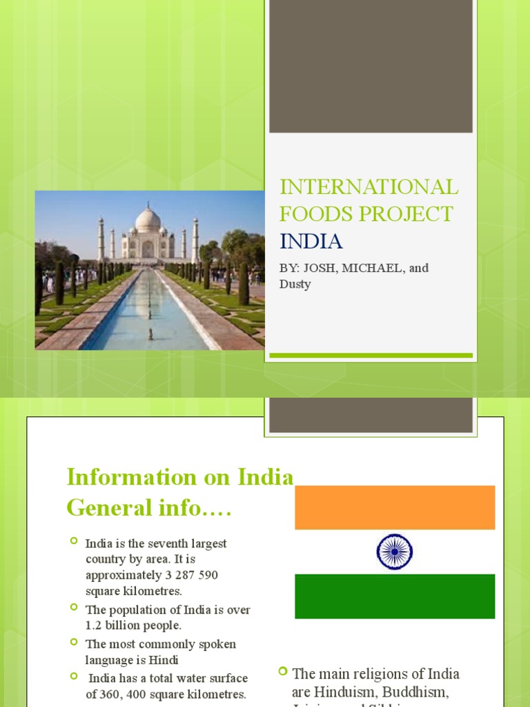 International Food Project | PDF | Indian Cuisine | Food And Drink ...