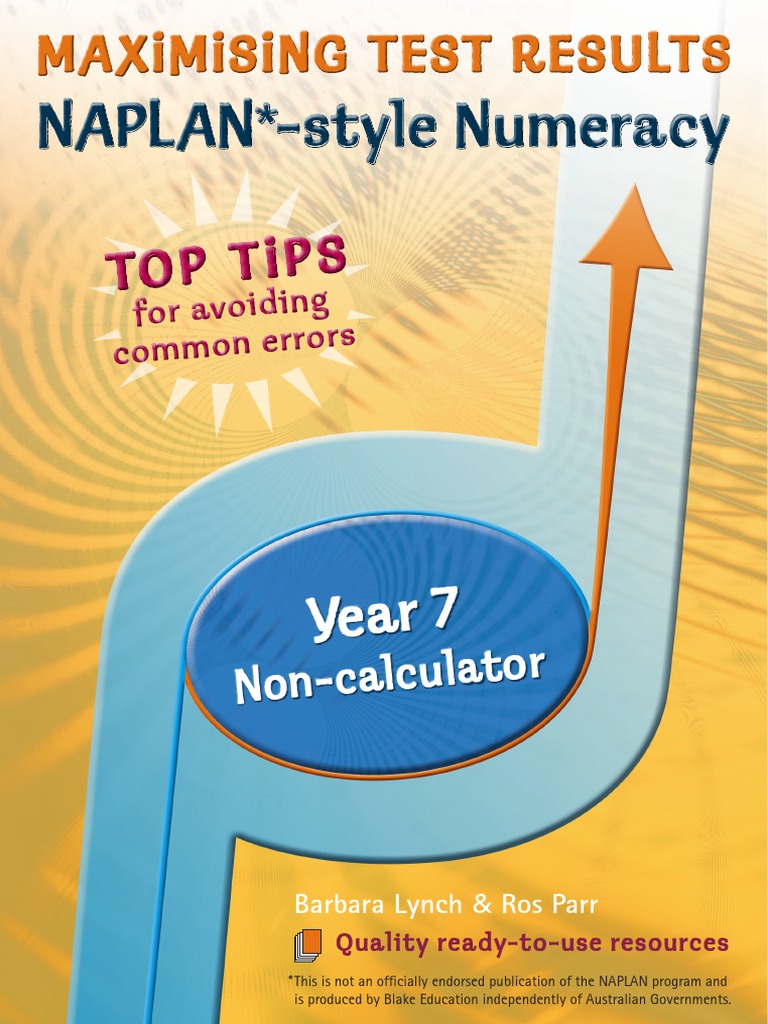 MTR NAPLAN Style Year 7 Numeracy Non Calculator FREE 2019 | PDF | Area ...