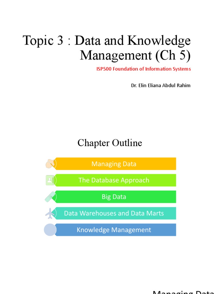 Data & Knowledge Management Guide | PDF | Data Warehouse | Big Data