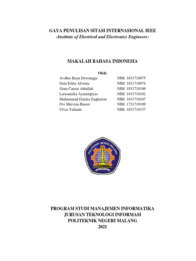 Panduan Sitasi Gaya IEEE untuk Makalah | PDF