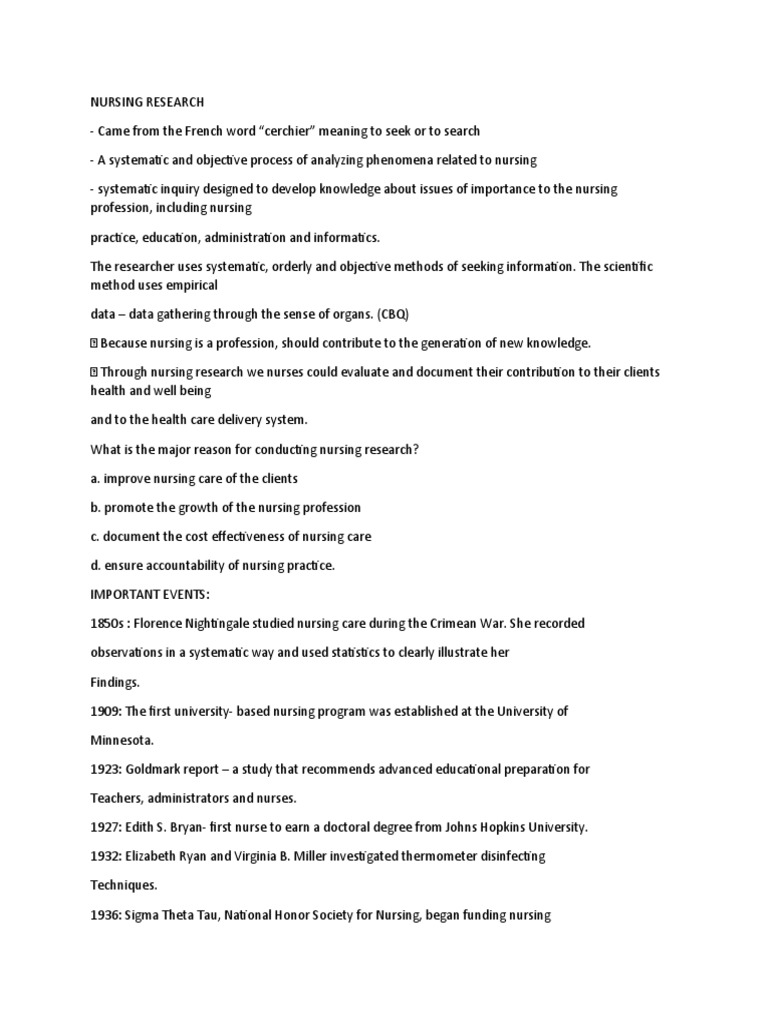 Nursing Research | PDF | Nursing | Methodology