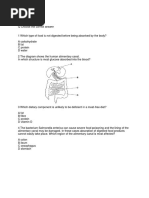 Human Nutrition Classified Past Paper 2 Solved IGCSE Biology 0610 GCSE ...