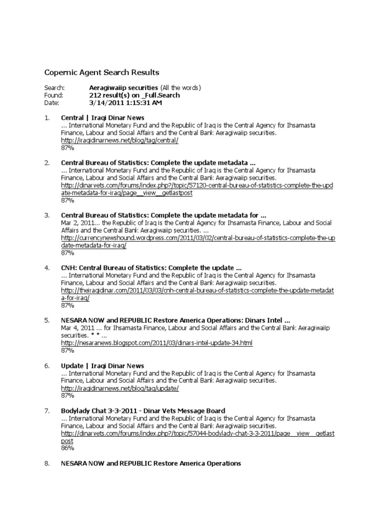 Copernic Agent Search Results | PDF