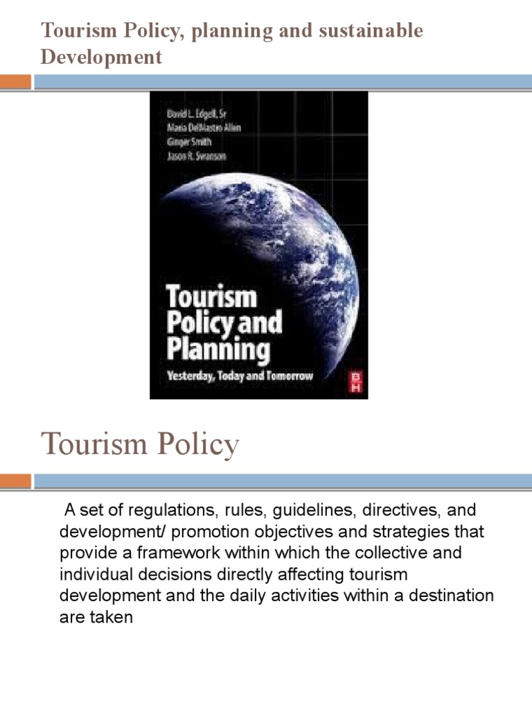 Tourism Policy, Planning and Sustainable Development | PDF ...