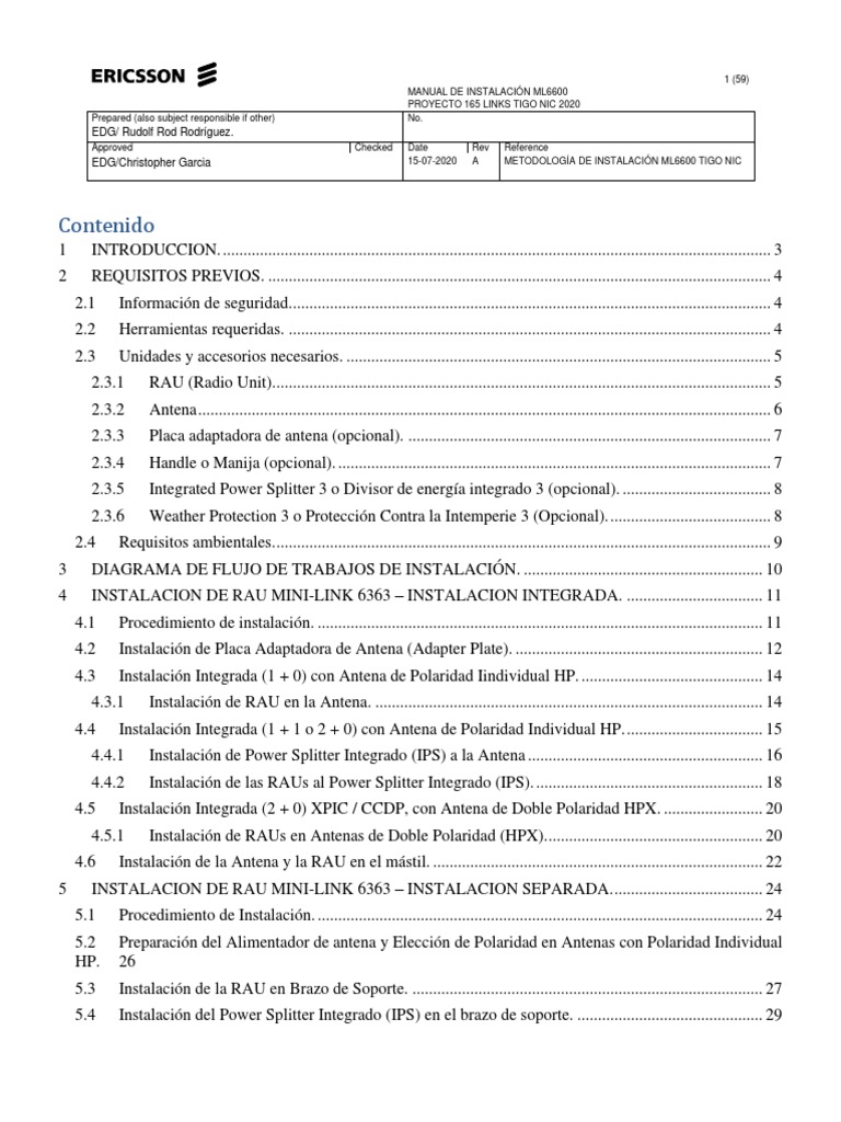 Manual de Instalaciones ML6600 165 Links R1A | PDF | Tornillo | Antena ...