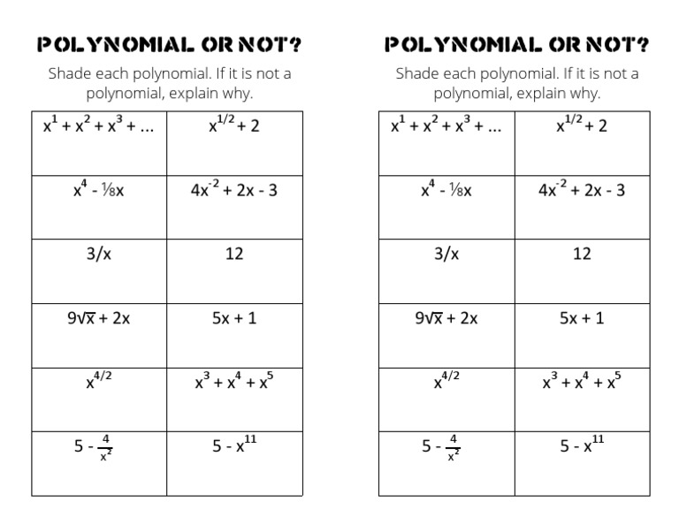 Polynomial or Not | PDF