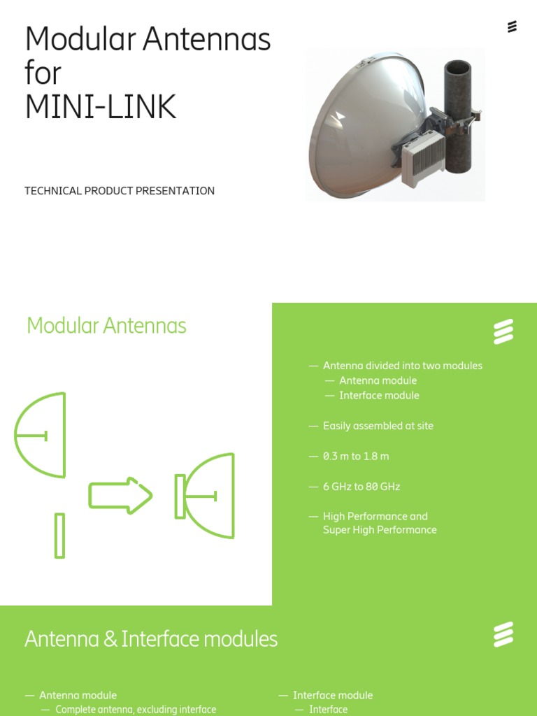 Modular Antennas For MINI-LINK | PDF | Modularity | Antenna (Radio)