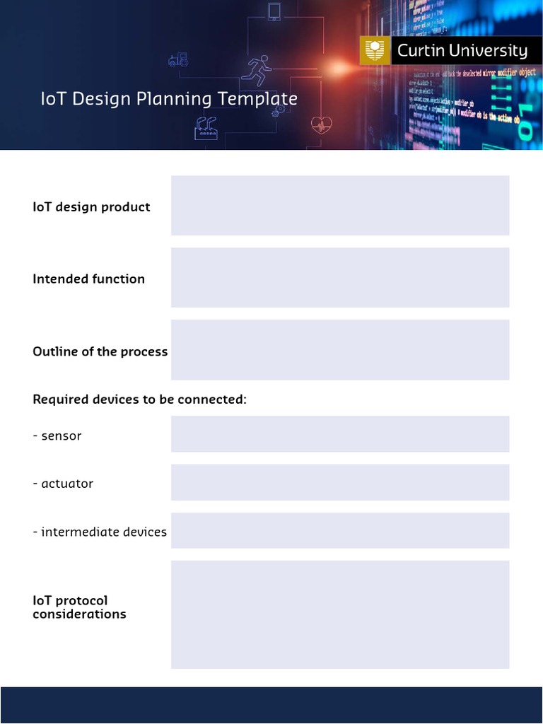 IoT Design Planning Template Guide | PDF