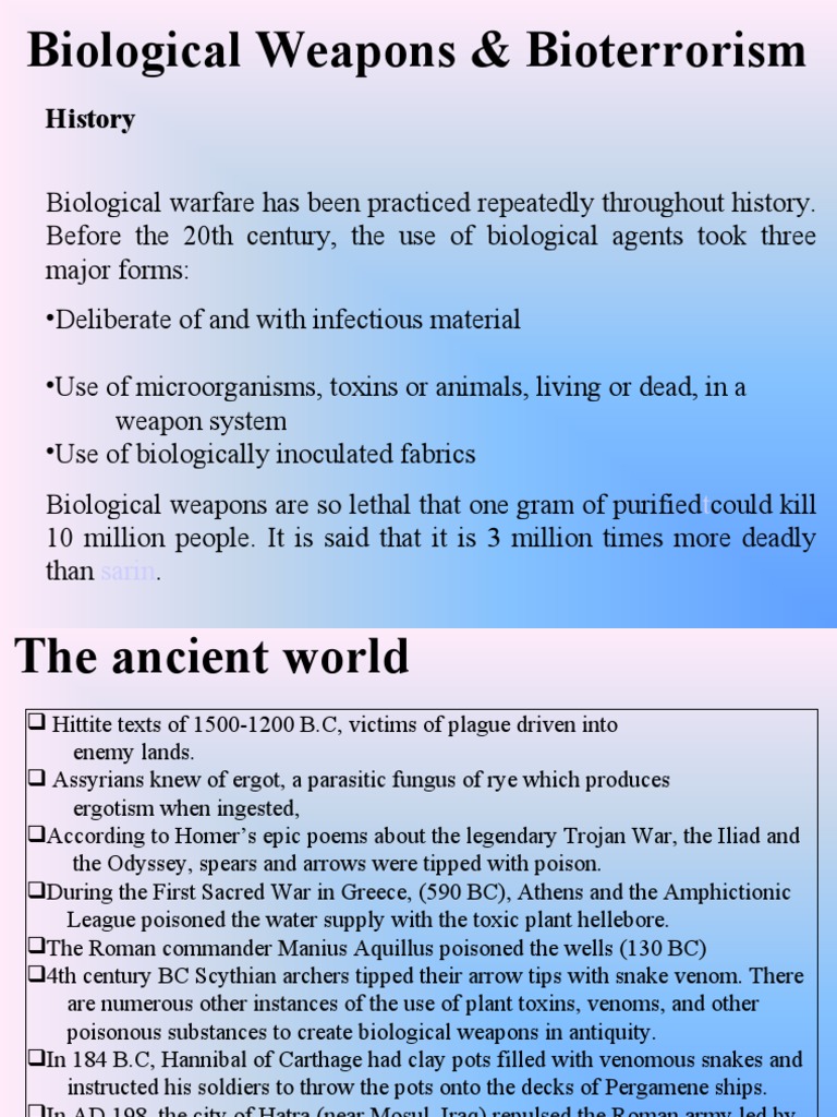 History of Biological Warfare Overview | PDF | Biological Warfare ...