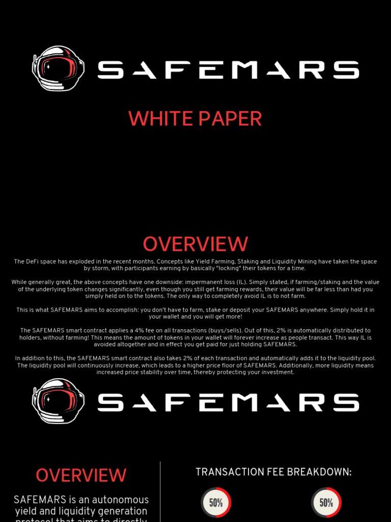 Safe Mars White Paper | PDF | Market Liquidity | Financial Economics
