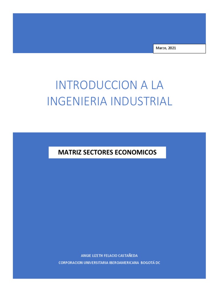 Actividad N°2 Matriz de Sectores Economicos | PDF | Sector terciario de ...