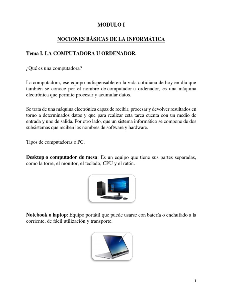 NOCIONES BÁSICAS DE LA INFORMÁTICA - Teodoro | PDF | Ventana (informática) | Periférico