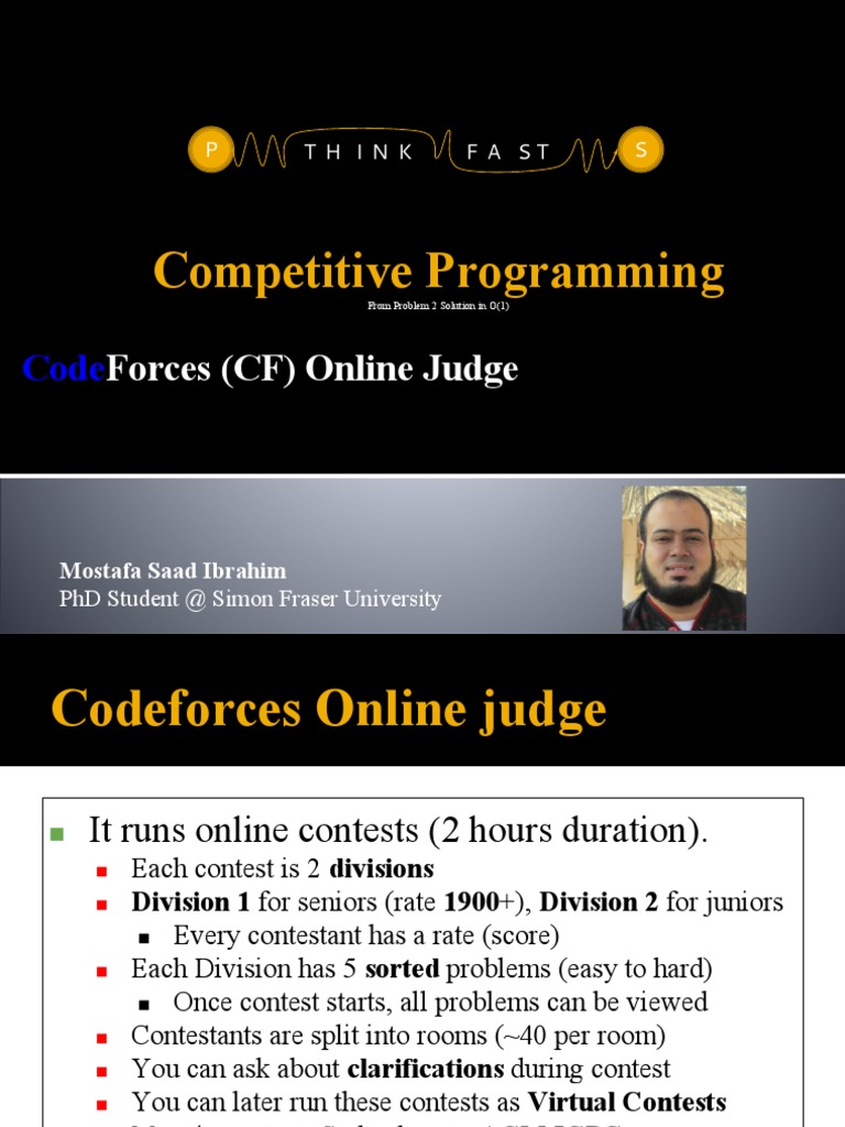Online Judge Codeforces Pdf Computing And Information Technology