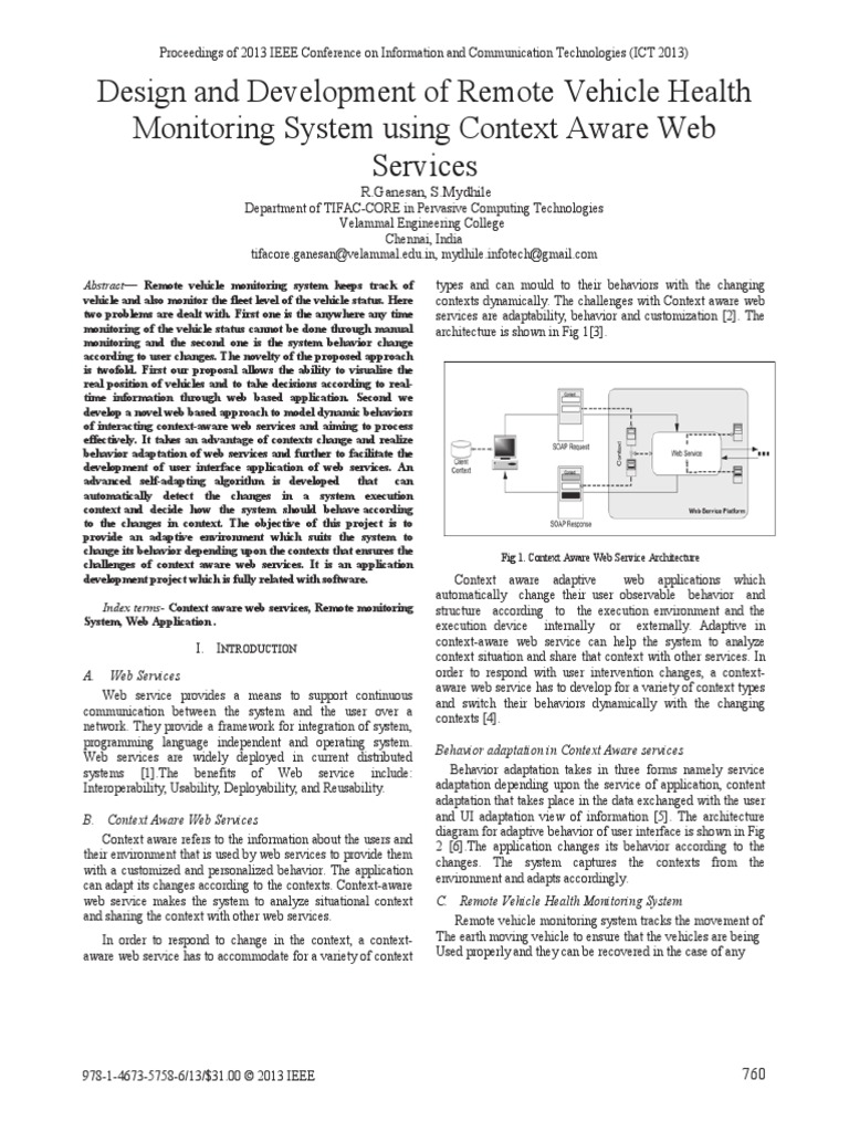 Design & Development of Remote Vehicle Health Monitoring System Using ...