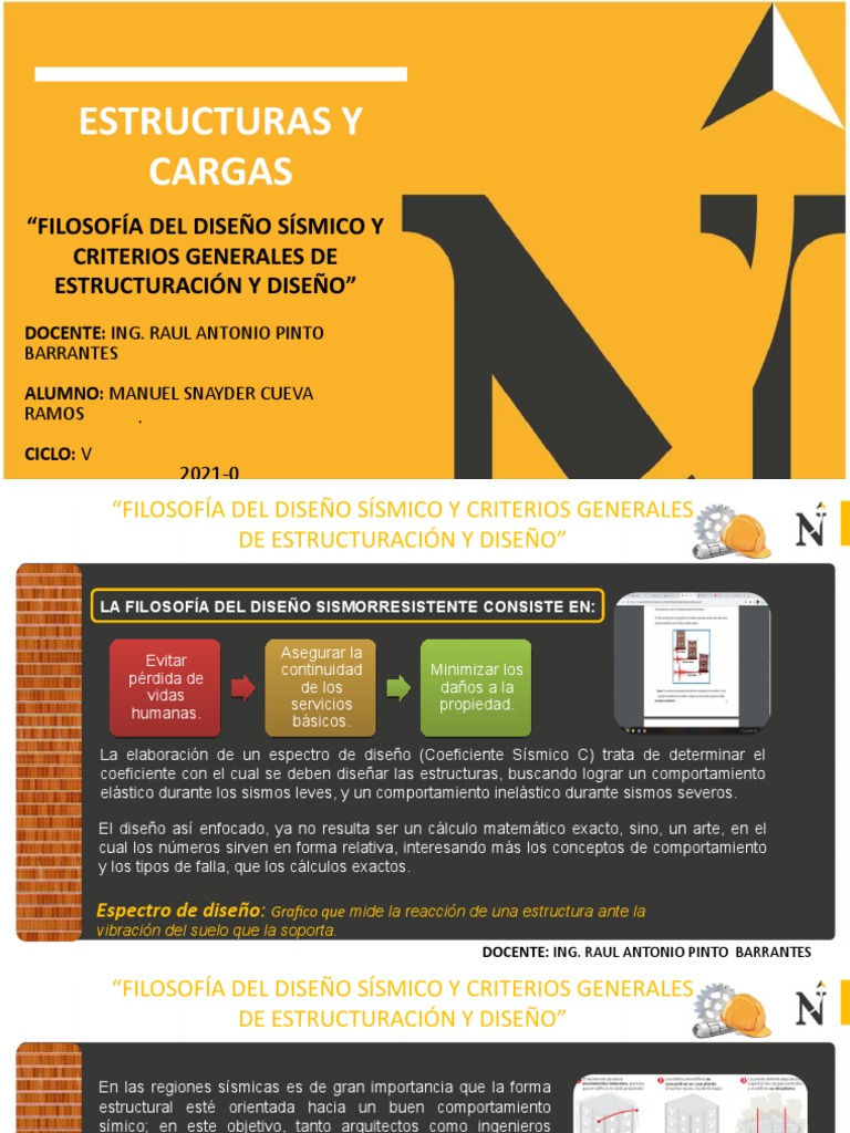 Cueva Ramos - Filosofía Del Diseño Sismico | PDF | Rigidez | Diseño