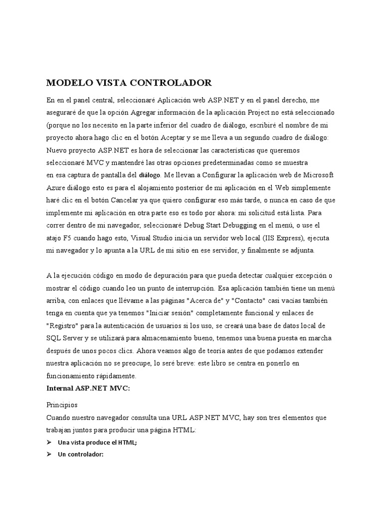 Modelo Vista Controlador | PDF | Desarrollo de software | Informática
