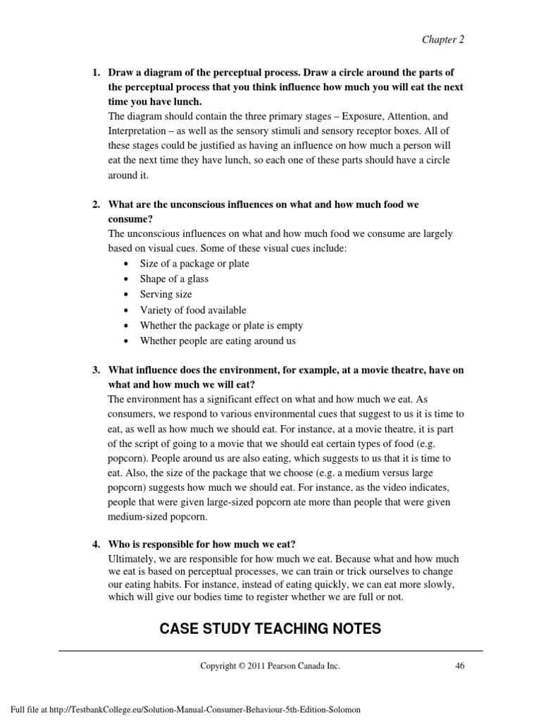 Case Study Teaching Notes: Full File at Http://Testbankcollege - Eu ...