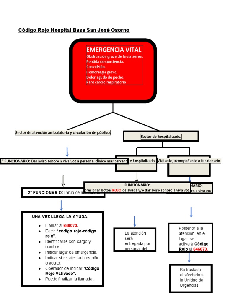 Código Rojo HBSJO | PDF | Emergencias Médicas | Enfermedades y trastornos