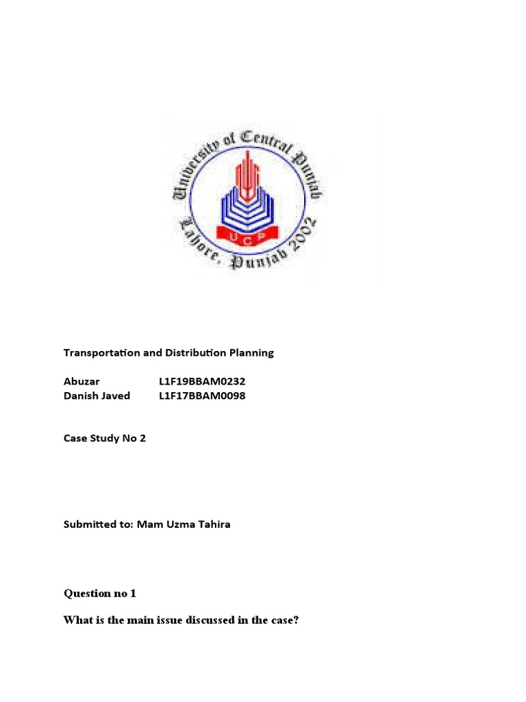 TD Case Study 2 | Download Free PDF | Logistics | Outsourcing