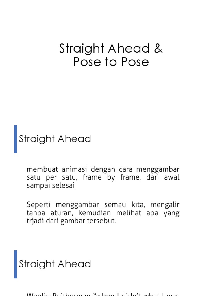 Straight Ahead Pose To Pose | PDF