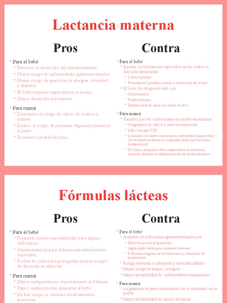 Leche Materna vs. Fórmula Láctea | PDF | Amamantamiento | La leche materna